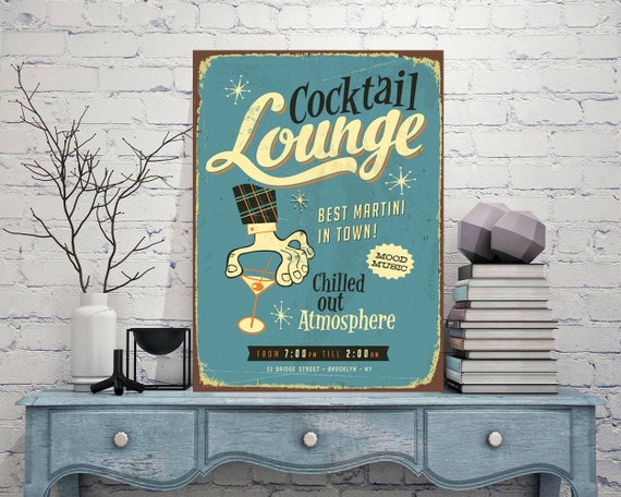 LOUNGE Signs Lounge Sign Lounge Decor Art Prints Metal Sign | Etsy