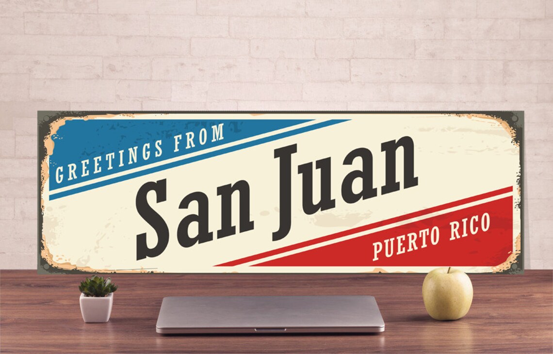 Greetings from San Juan Puerto Rico sign San Juan Sign | Etsy