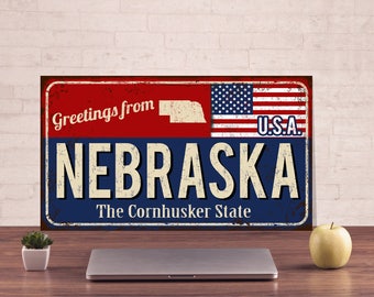 Nebraska Door Sign - Etsy