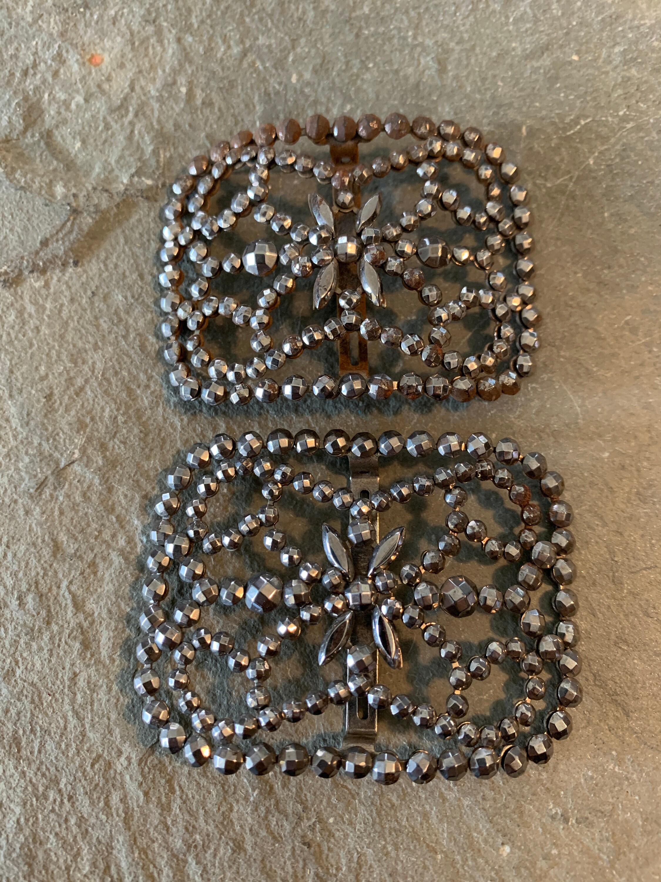 Set of Antique Victorian Shoe Buckles With Faceted Steel - Etsy Ireland