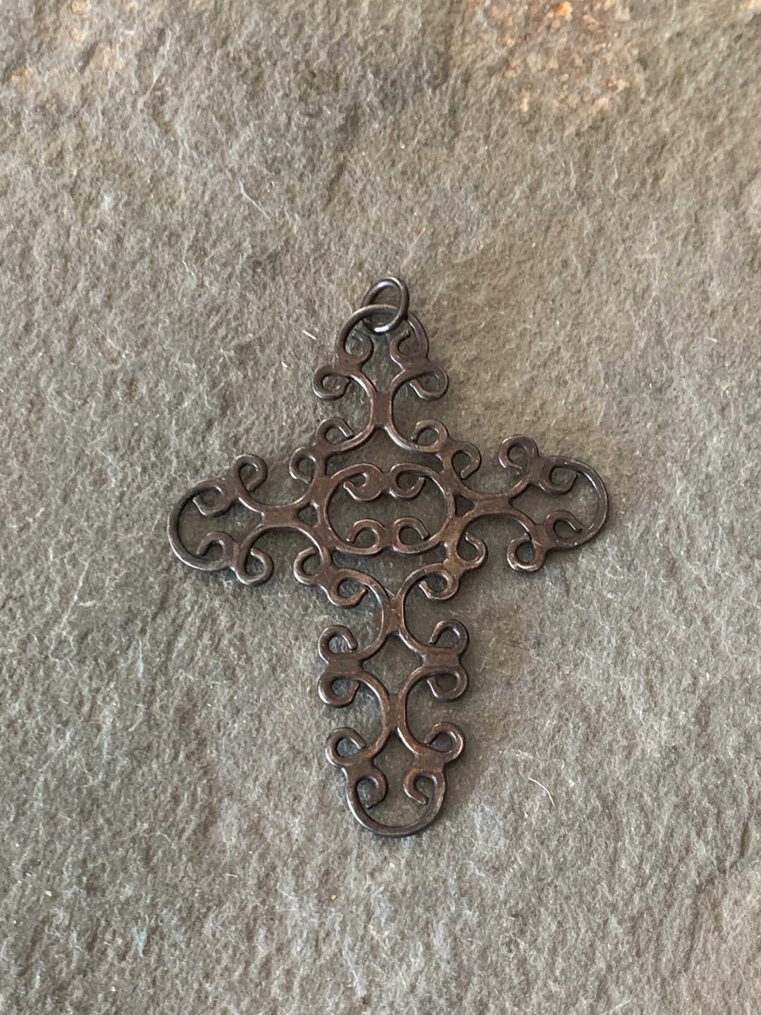 Sterling Silver Cross Pendant, Ornate Cut Out Sterling Silver Cross ...