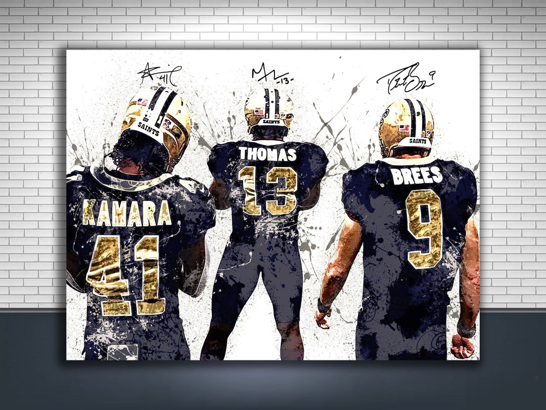 Alvin Kamara, Drew Brees, Michael Thomas Poster Print, Gallery Canvas ...