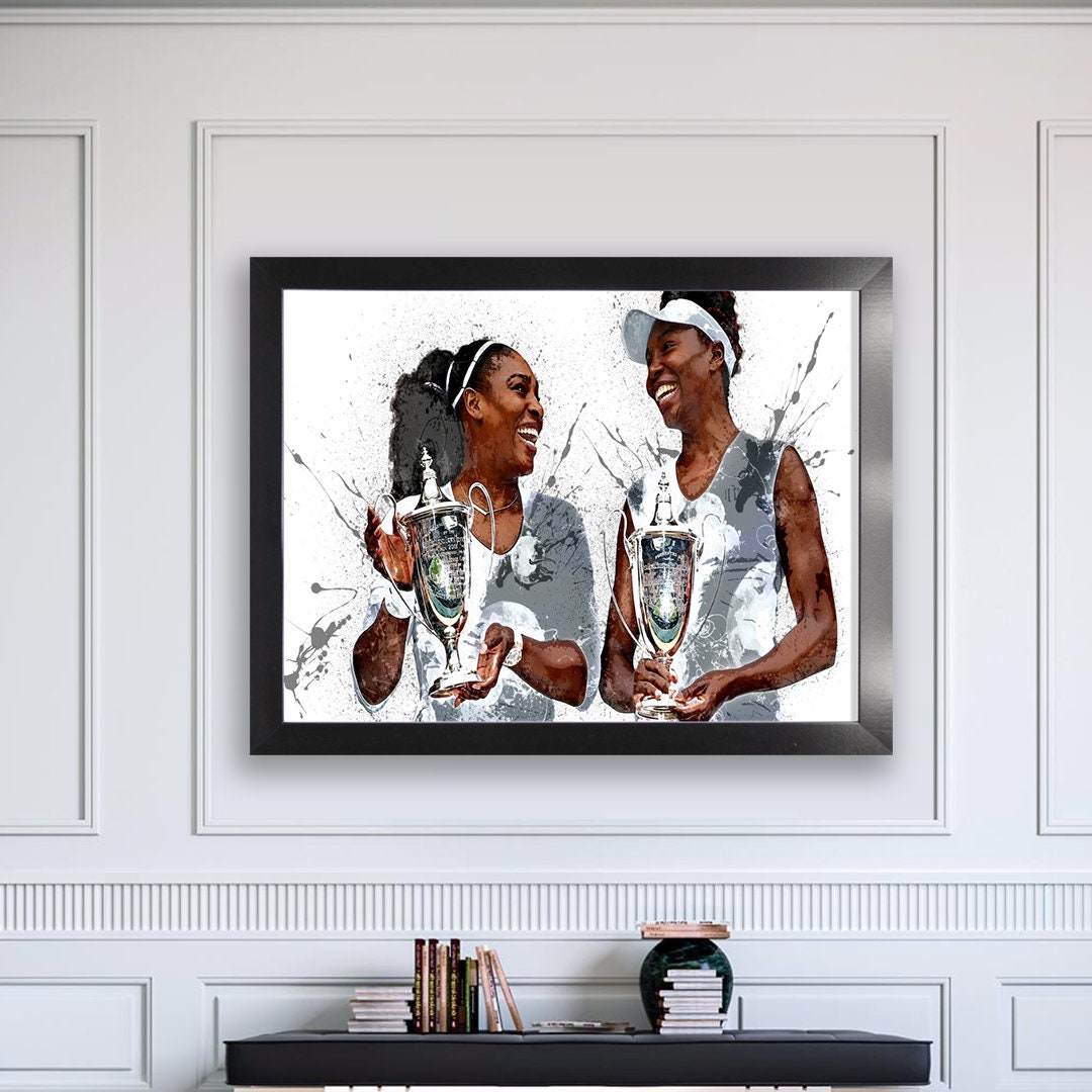 Serena Williams and Venus Williams Canvas, Trophy Celebration, Gallery ...