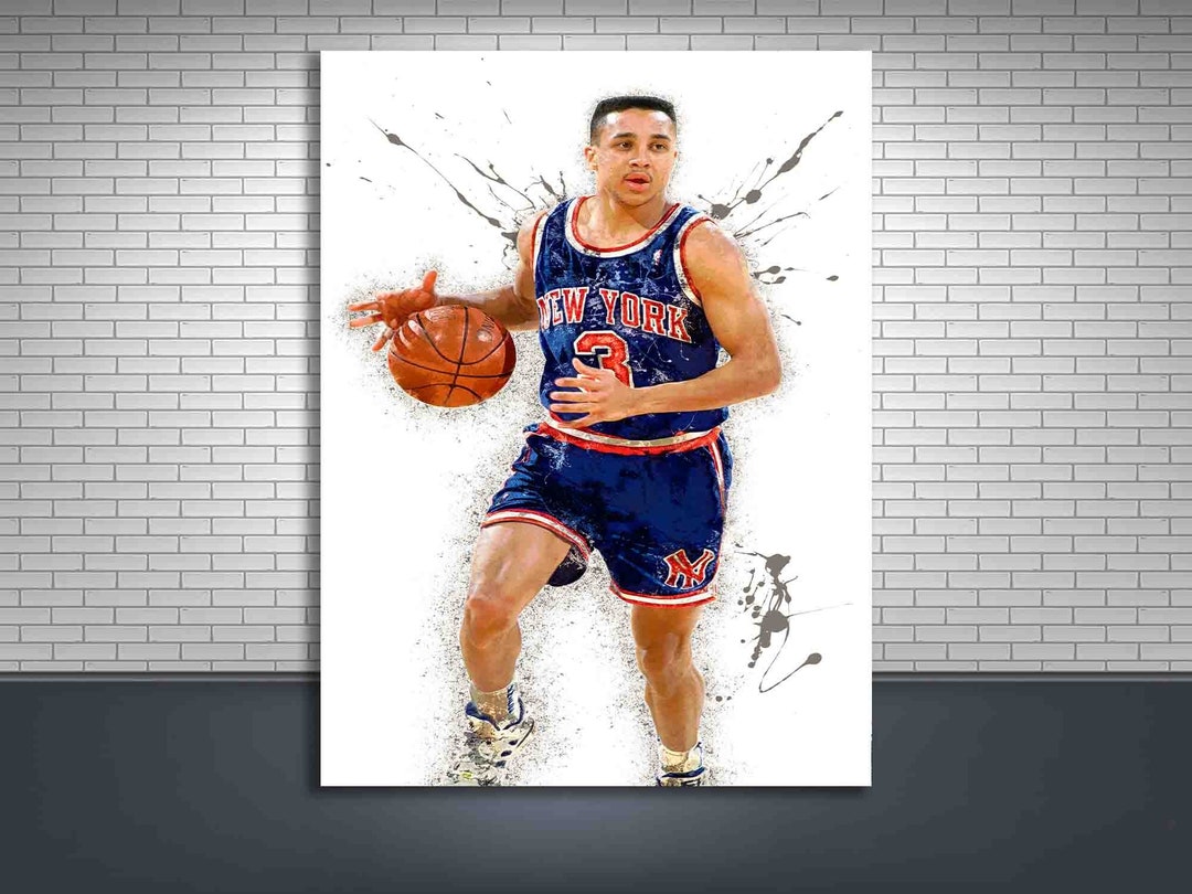 John Starks Poster, NY Knicks, Gallery Canvas Wrap, Man Cave, Kids Room ...