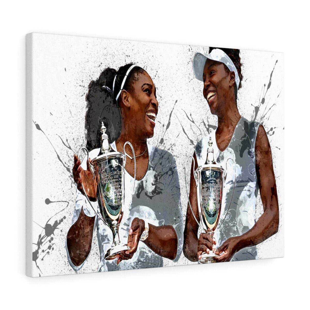 Serena Williams and Venus Williams Canvas, Trophy Celebration, Gallery ...