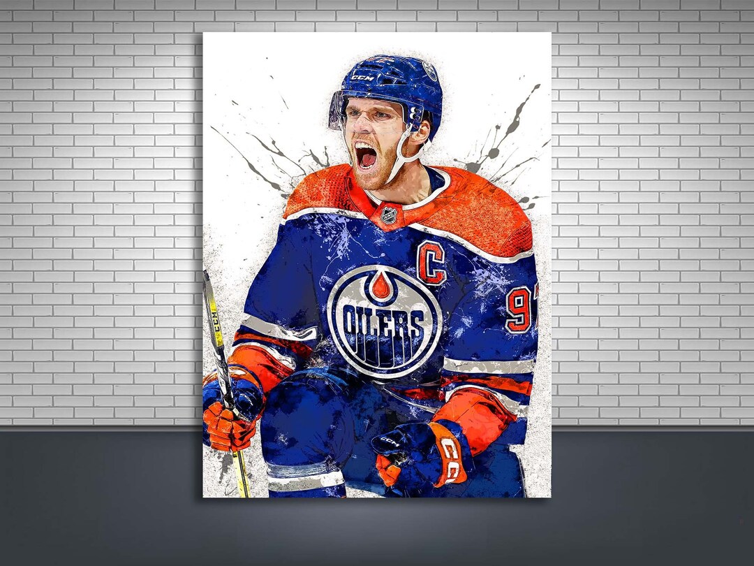 Connor Mcdavid Poster, Edmonton Oilers, Gallery Canvas Wrap, Man Cave ...