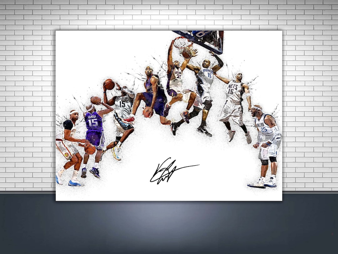 Vince Carter Poster, Through the Years, Gallery Canvas Wrap, Man Cave ...