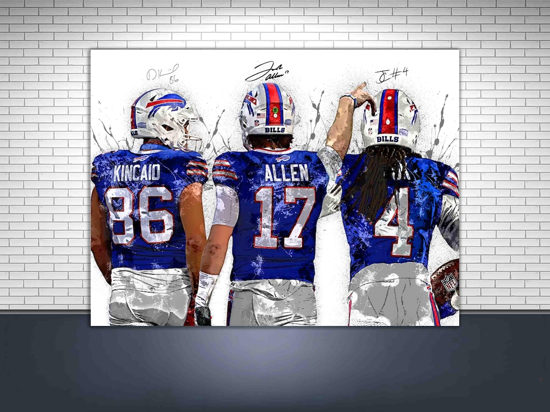 Josh Allen, James Cook, Dalton Kincaid Poster, Buffalo Bills, Gallery ...