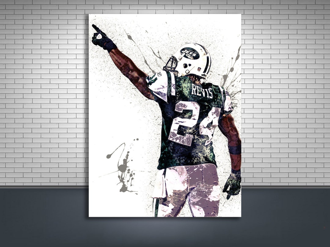 Darrelle Revis Poster Print, Gallery Canvas Wrap, NY Jets, Man Cave ...