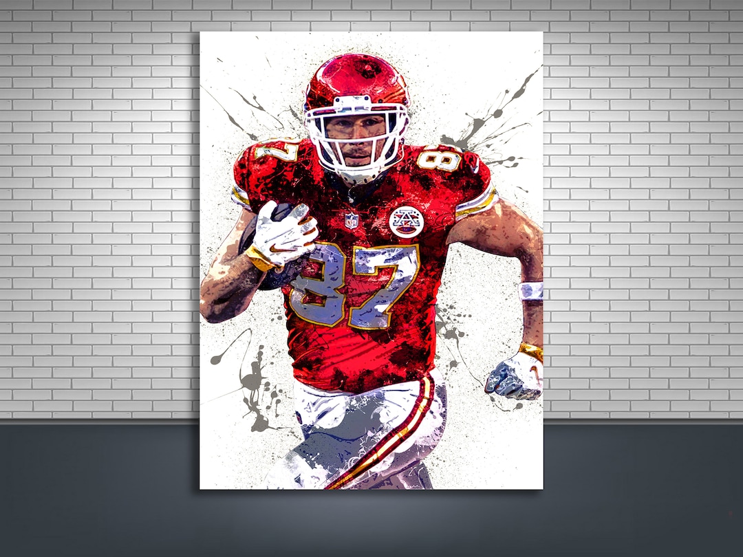 Travis Kelce Poster Print, Gallery Canvas Wrap, Kansas City Chiefs, Man ...