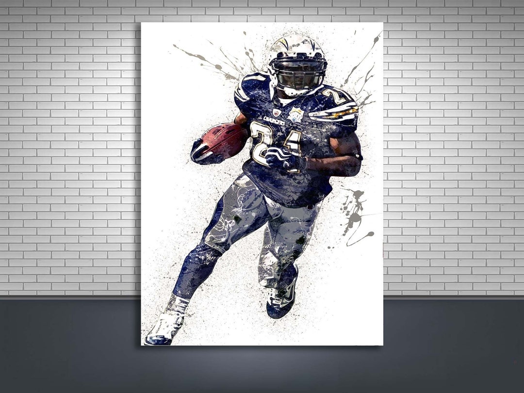 Ladainian Tomlinson Poster, Gallery Canvas Wrap, Los Angeles Chargers ...