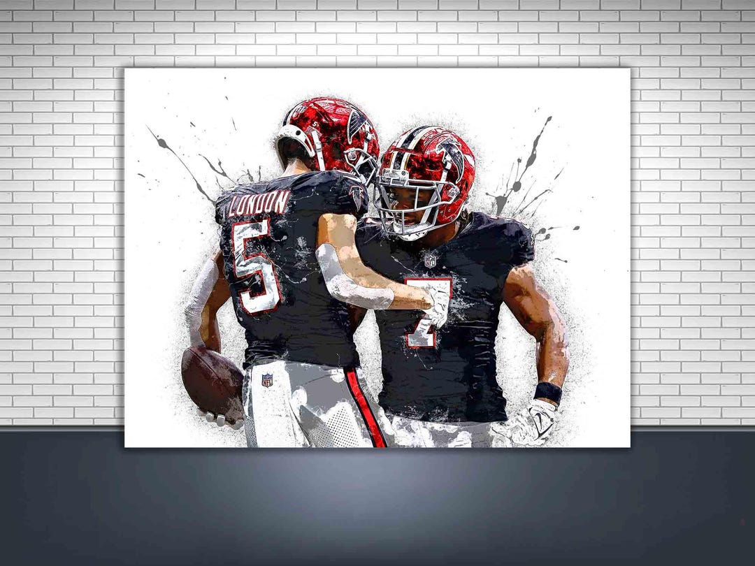 Drake London, Bijan Robinson Poster, Atlanta Falcons, Gallery Canvas ...