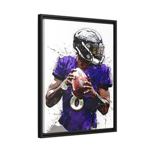 Lamar Jackson, Premium Poster or Gallery Canvas Wrap, Baltimore Ravens ...