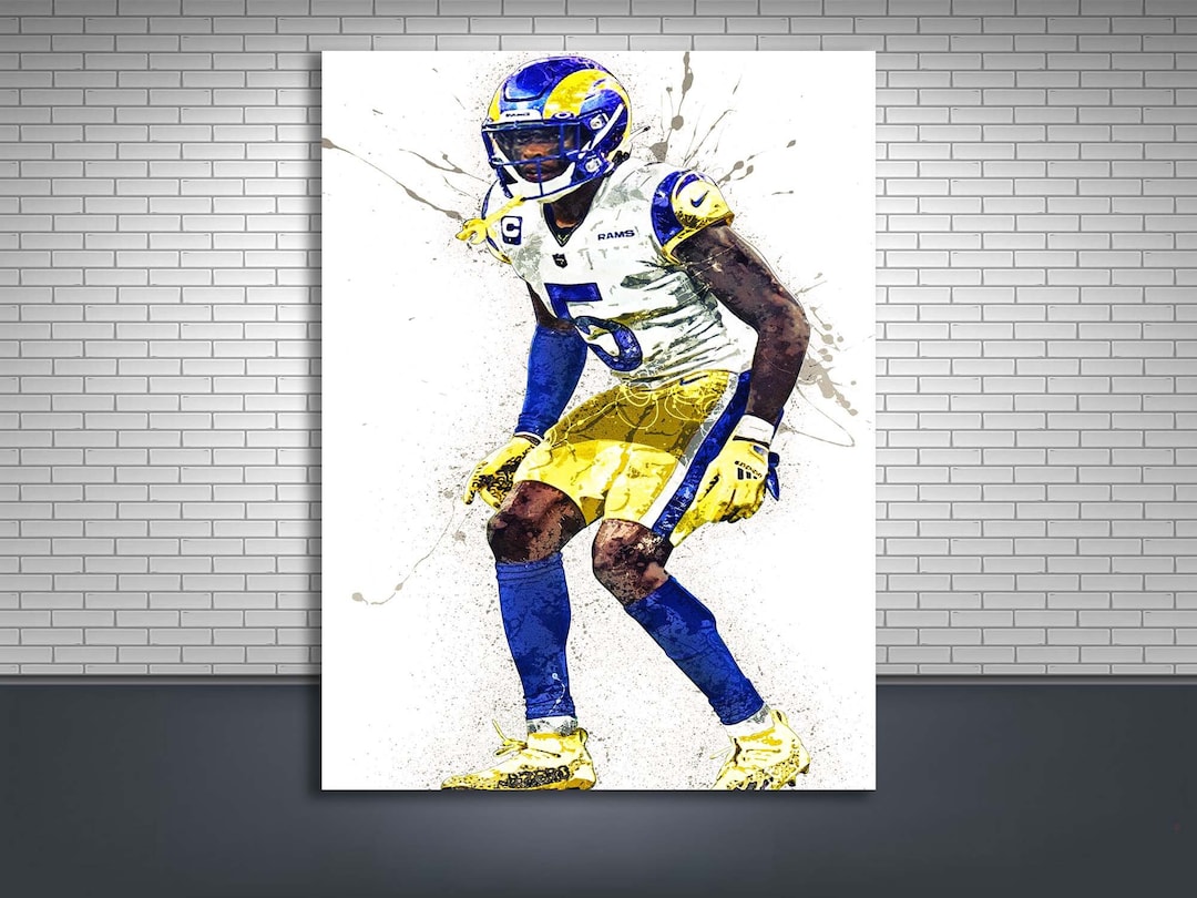 Jalen Ramsey Poster, Gallery Canvas Wrap, Los Angeles Rams, Man Cave ...