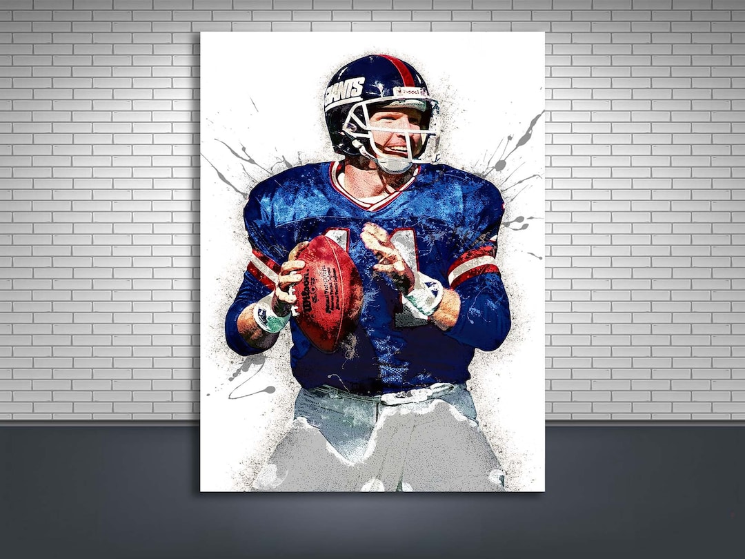 Phil Simms Poster, New York Giants, Gallery Canvas Wrap, Man Cave, Kids ...