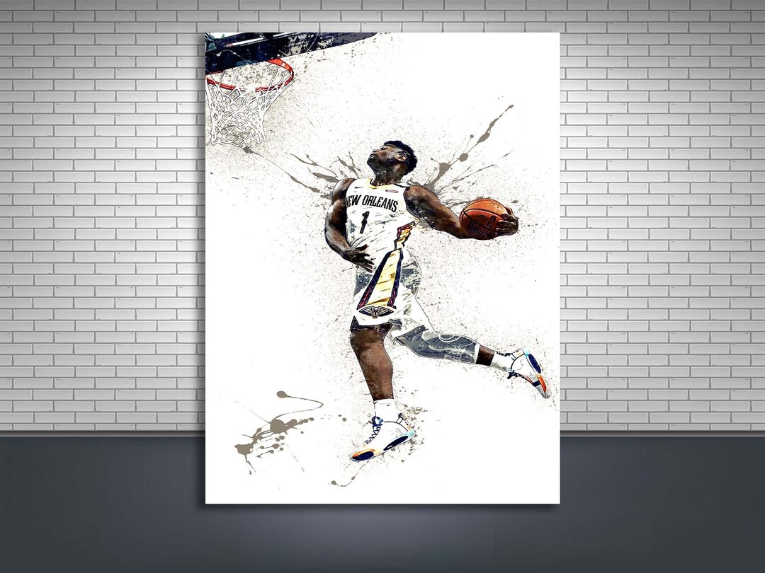 Zion Williamson Dunk Poster, New Orleans Pelicans, Gallery Canvas Wrap ...