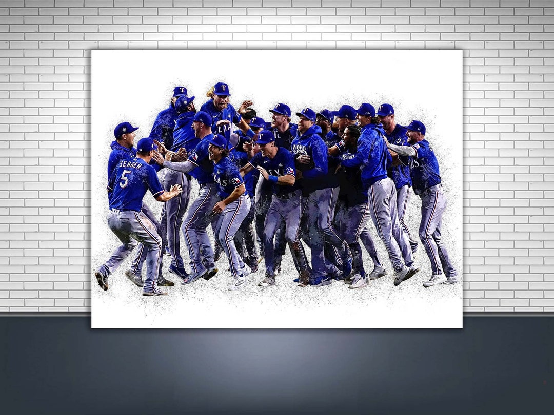 Texas Rangers Poster, World Series Celebration, Gallery Canvas Wrap ...