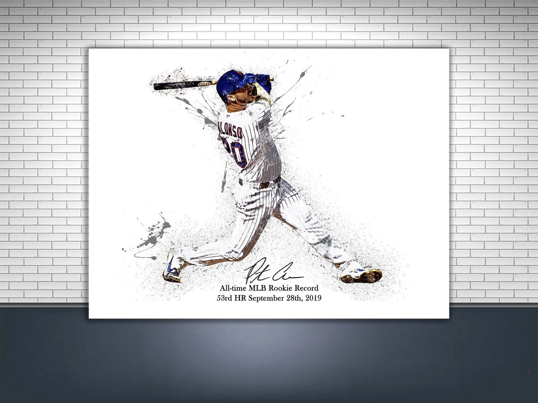 Pete Alonso Poster, MLB Record, Gallery Canvas Wrap, New York Mets, Man ...
