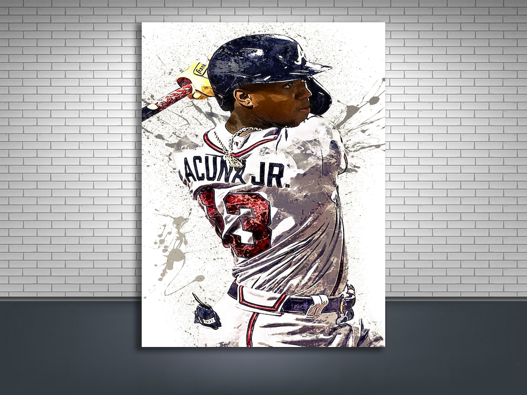 Ronald Acuna Jr Poster Print, Gallery Canvas Wrap, Atlanta Braves, Man ...