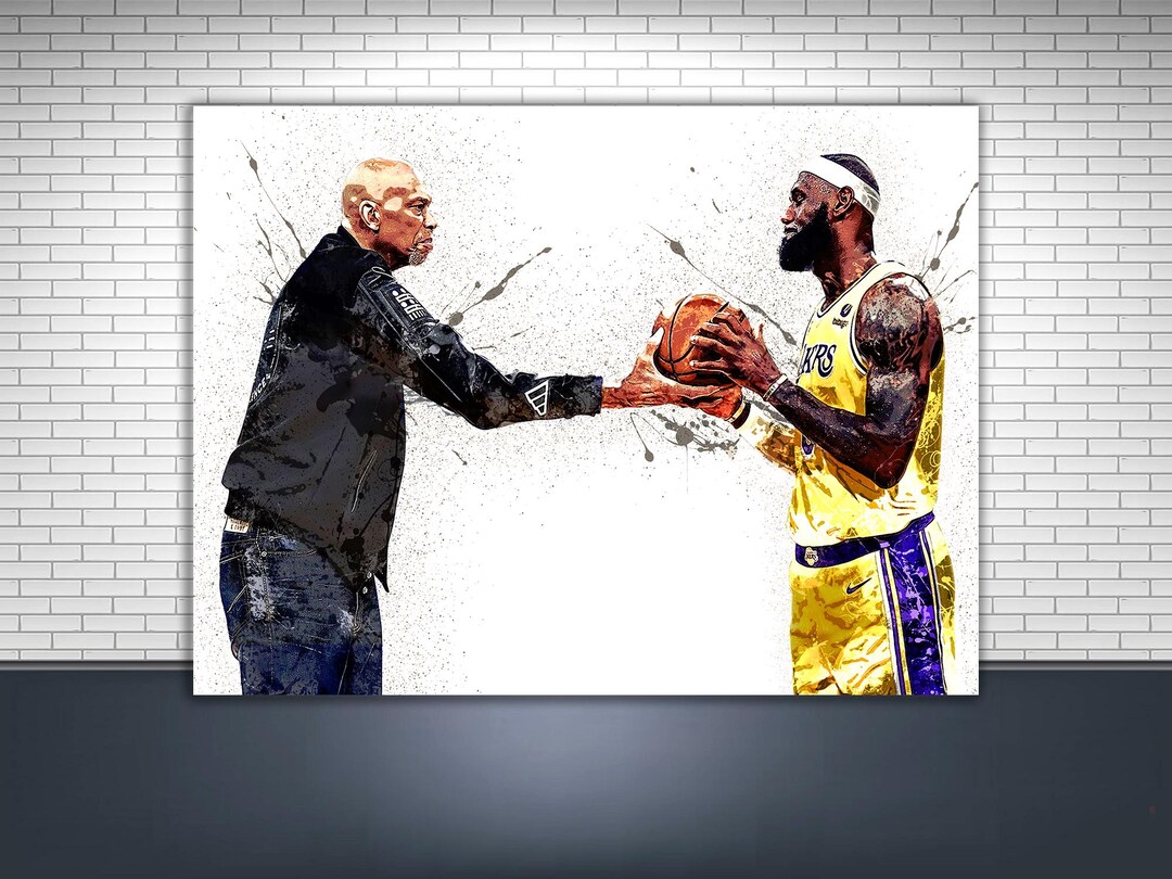 Lebron James, Kareem Abdul Jabbar, passes the Torch, Premium Poster ...
