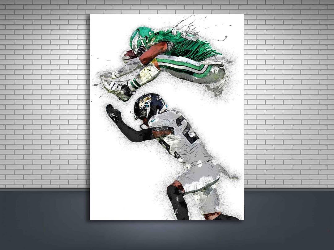 Saquon Barkley, Reverse Hurdle Poster, Philadelphia Eagles, Gallery ...