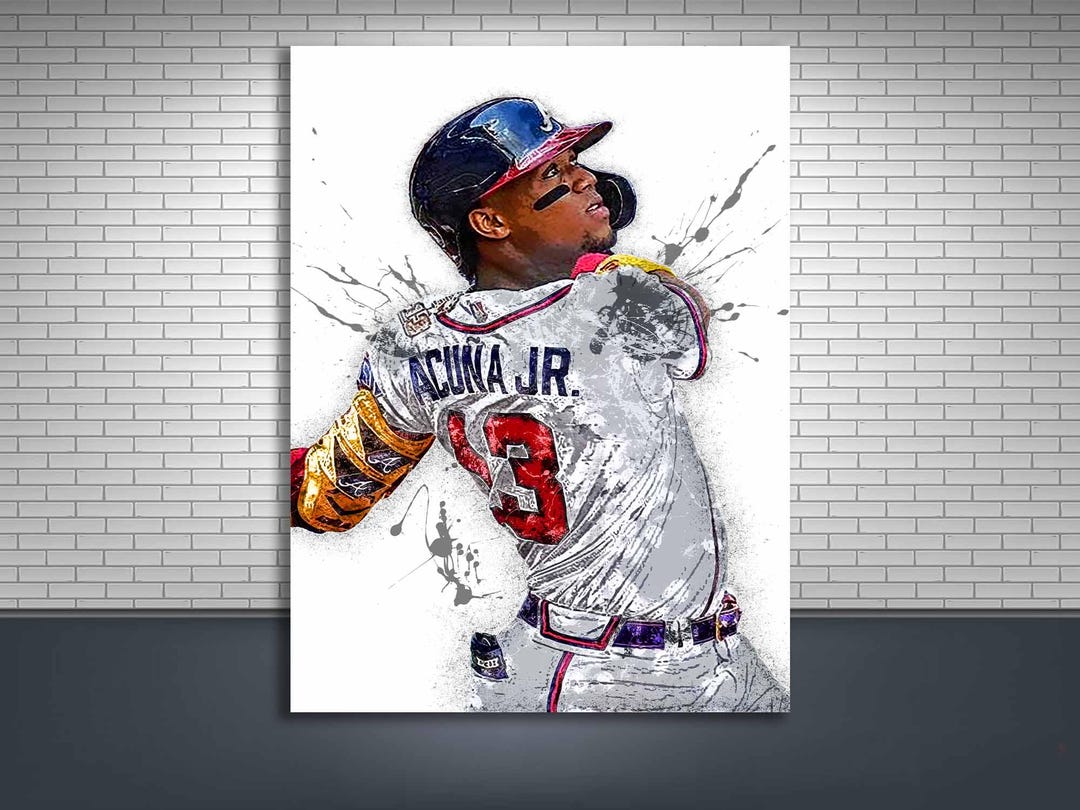 Ronald Acuna Jr Poster, Atlanta Braves, Premium Poster, Gallery Canvas ...