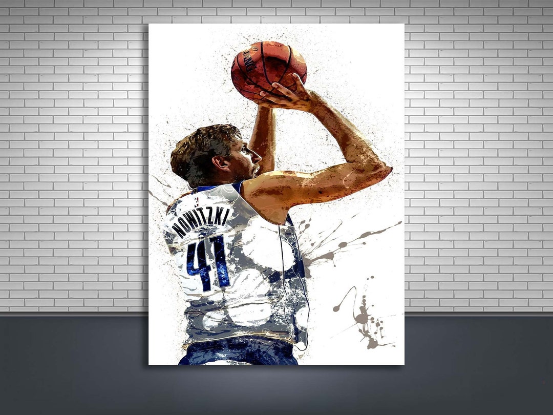 Dirk Nowitzki Poster, Dallas Mavericks, Gallery Canvas Wrap, Man Cave ...