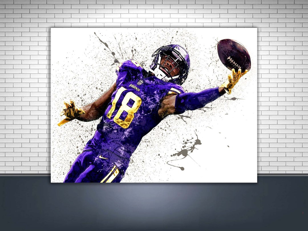 Justin Jefferson Poster, "the Catch", Minnesota Vikings, Gallery Canvas ...