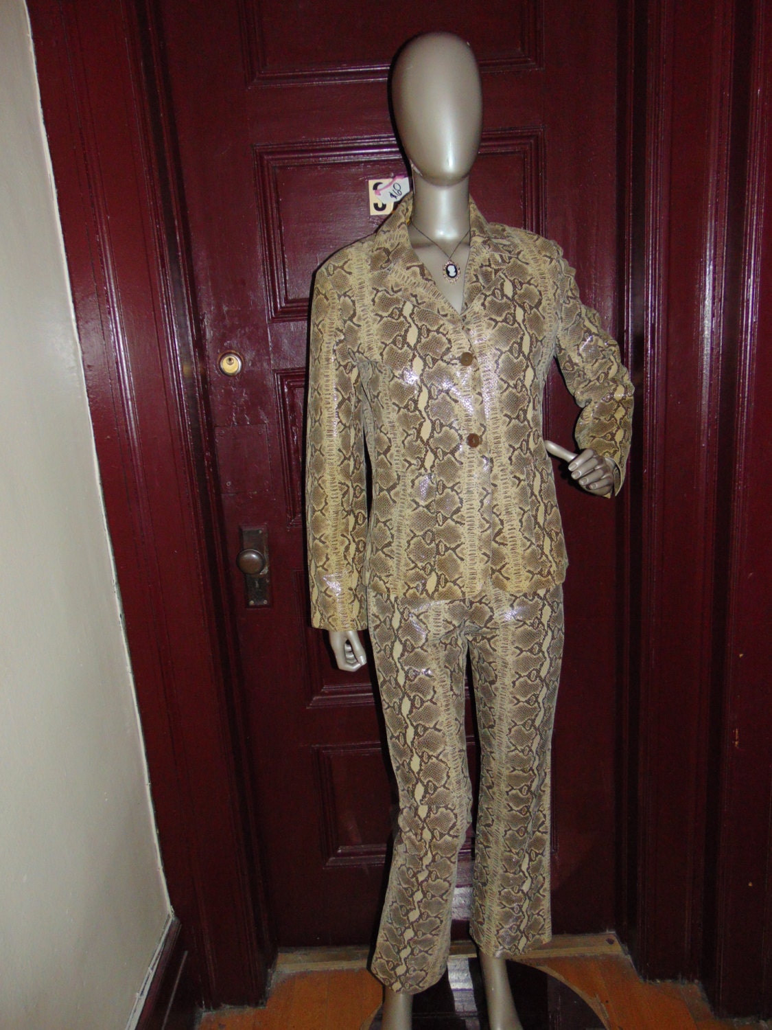 Andrew Marc Snake Skin Suit - Etsy