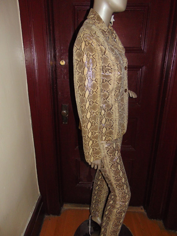 Andrew Marc Snake Skin Suit - Gem