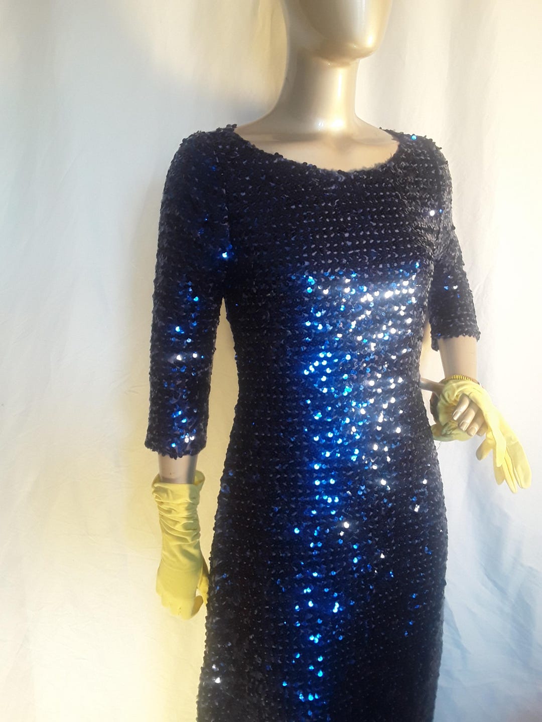 Royal Blue Sequin Dress - Etsy