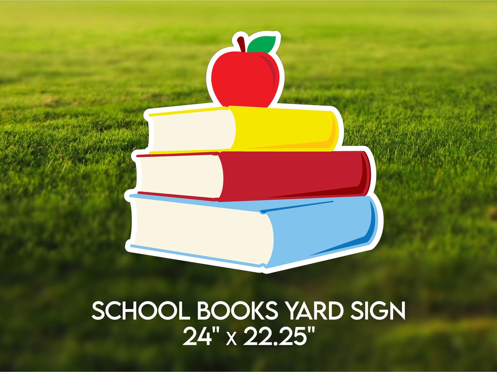 Stack of School Books Yard Sign 24 X 22.25 | Etsy