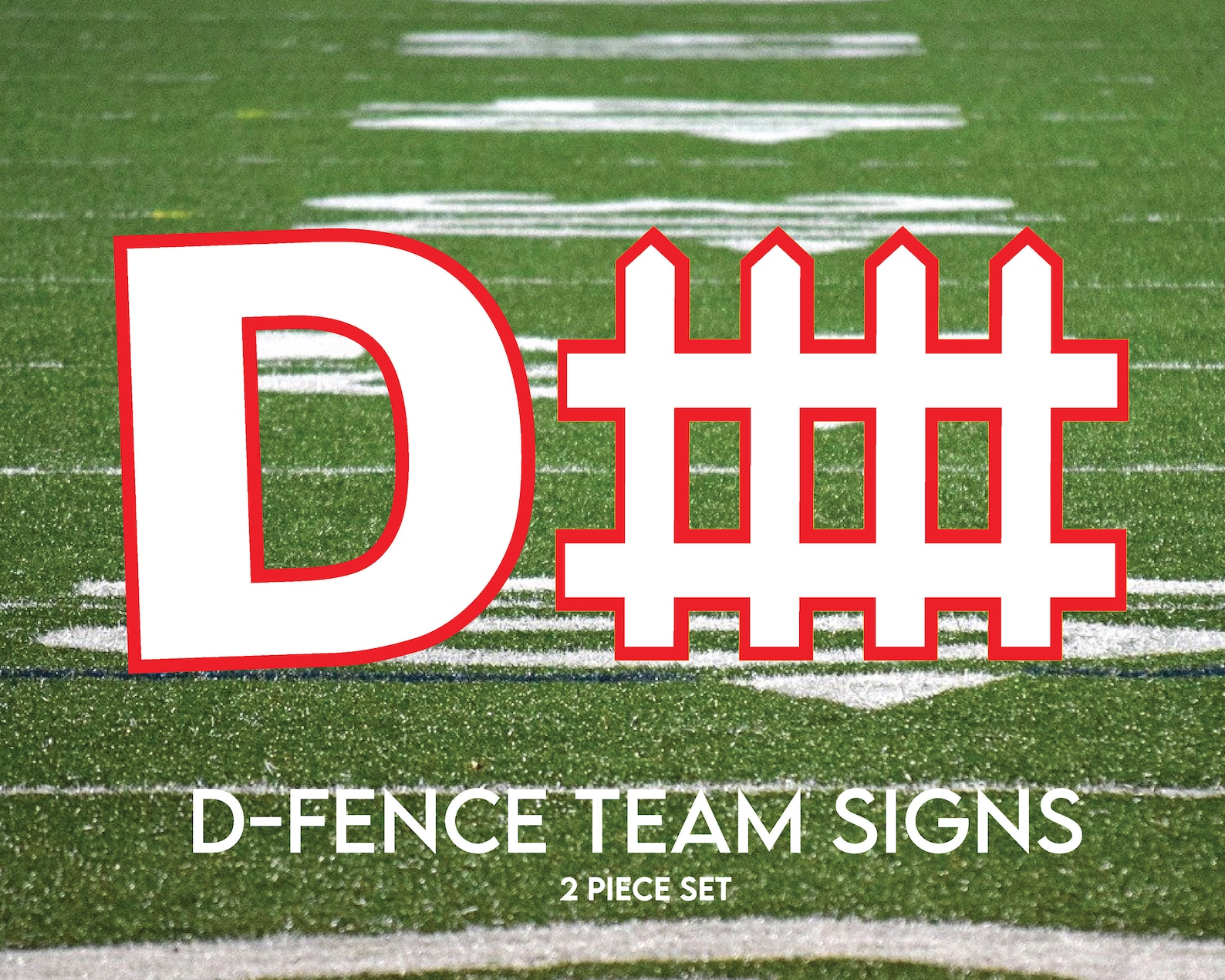D FENCE! Show Your Team What's UP! 2 Piece Set | Football Defense ...