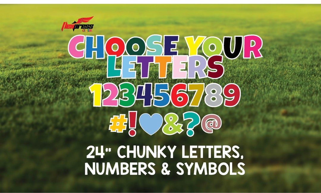 24 Inch Chunky Letters & Numbers Yard Decorations - Etsy