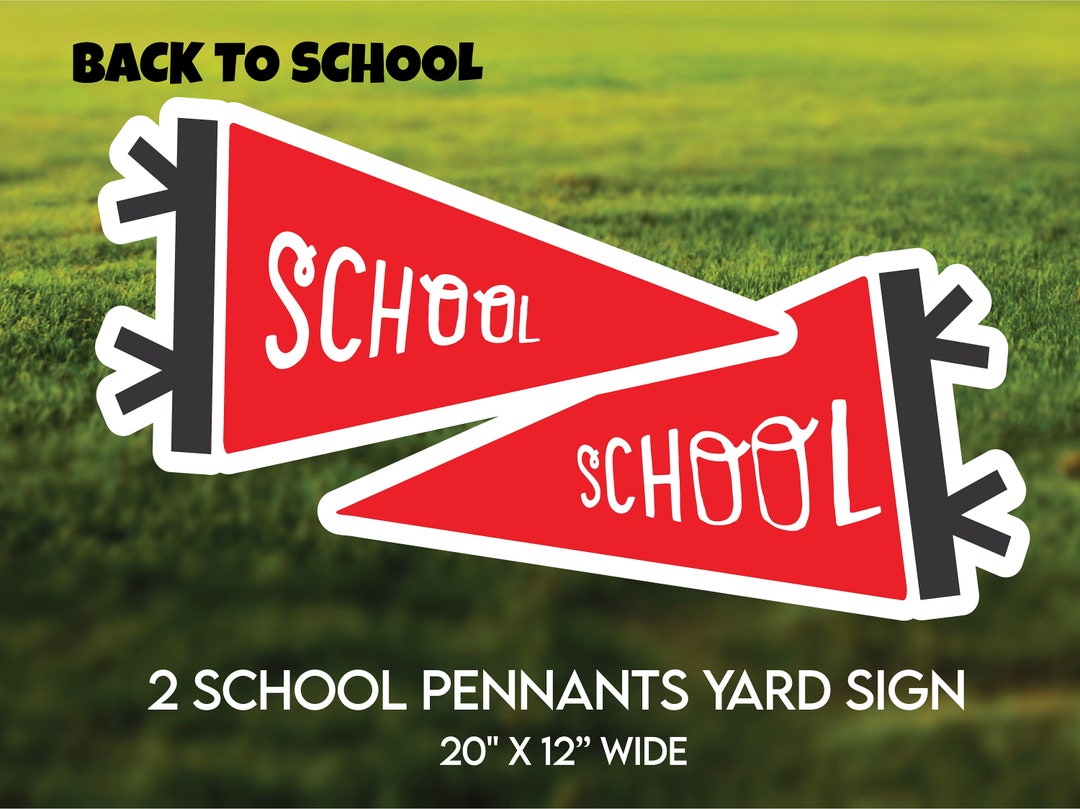 School Pennants, Back to School, Welcome Back to School, Cheer Pennants ...