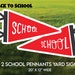 School Pennants, Back to School, Welcome Back to School, Cheer Pennants ...