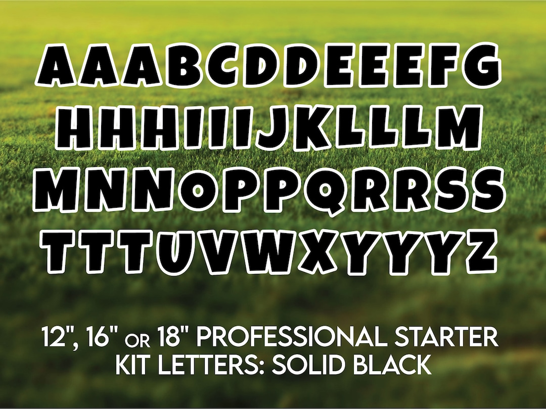 47 Pieces - 12"/16"/or 18" Professional Yard Sign Starter Kit Chunky ...