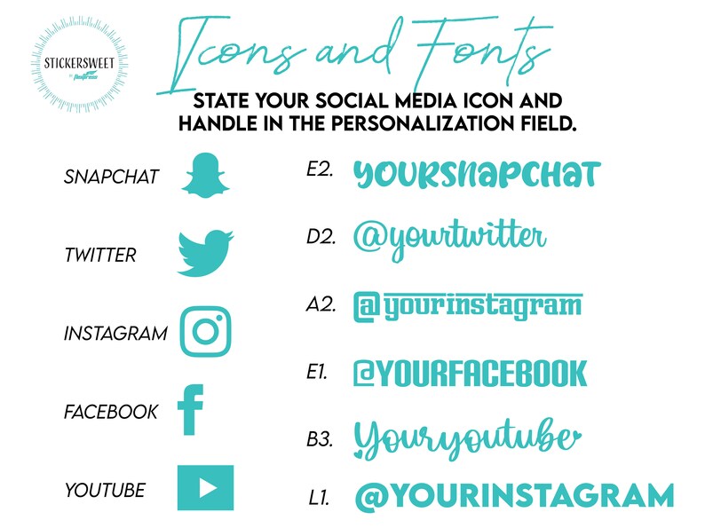 Social Media Sticker for Car and Truck Window | Facebook Snapchat ...