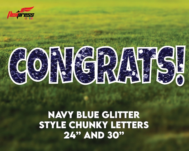 CONGRATS Glitter Style Chunky Letter Set Celebrate ANY - Etsy