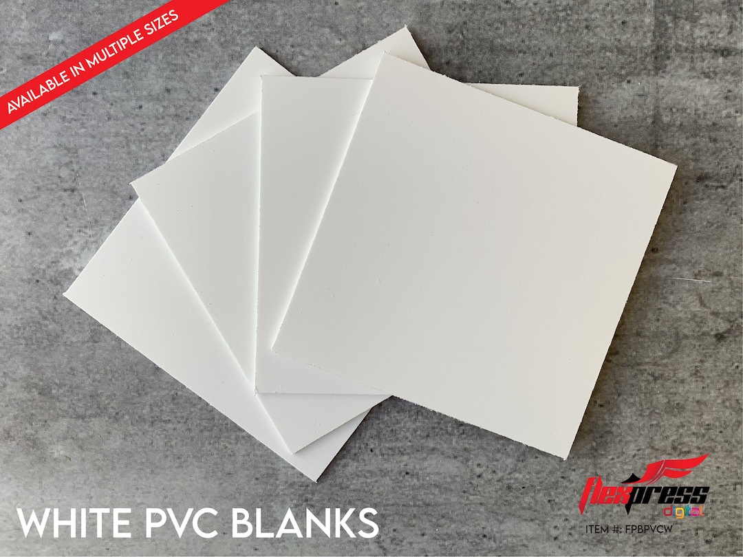 Blank White PVC 3MM - Four Pack - Etsy