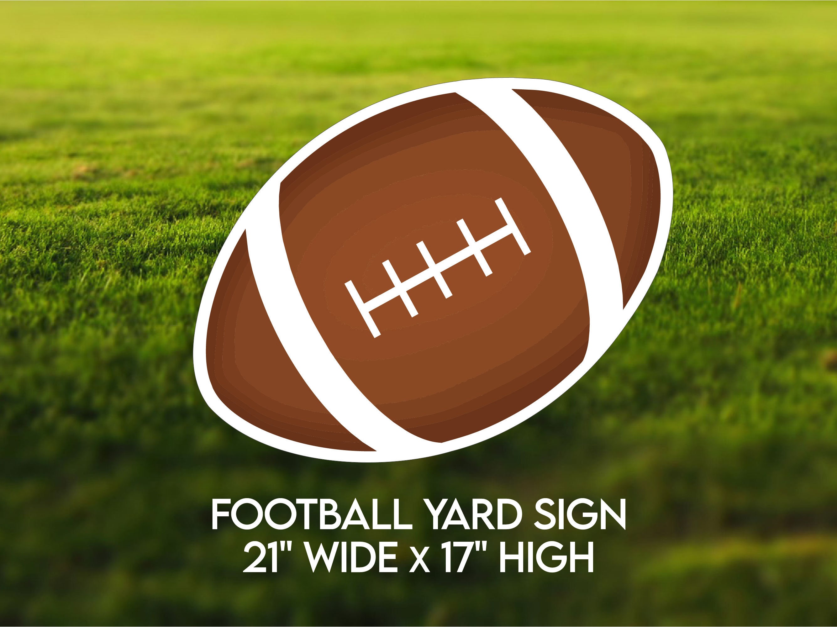Football Yard Sign 21 x 17 | Etsy