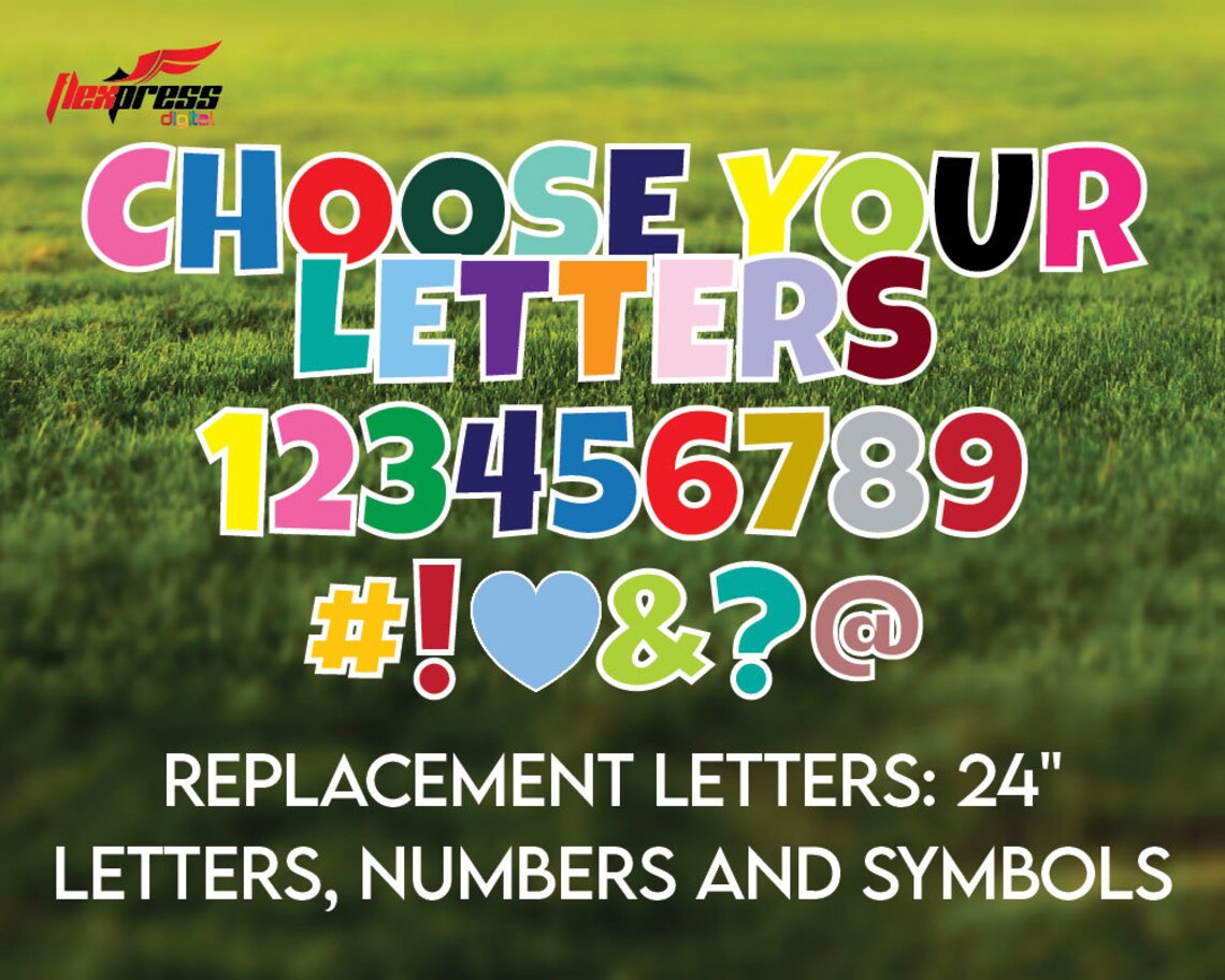 Replacement Letters: 24" Letters, Numbers and Symbols Yard Decorations ...