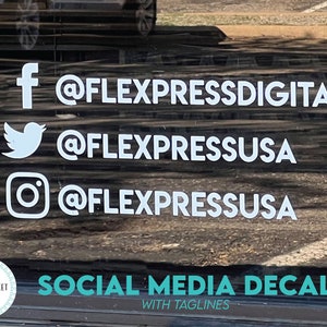 Social Media Sticker for Car Window | Facebook Snapchat Youtube ...