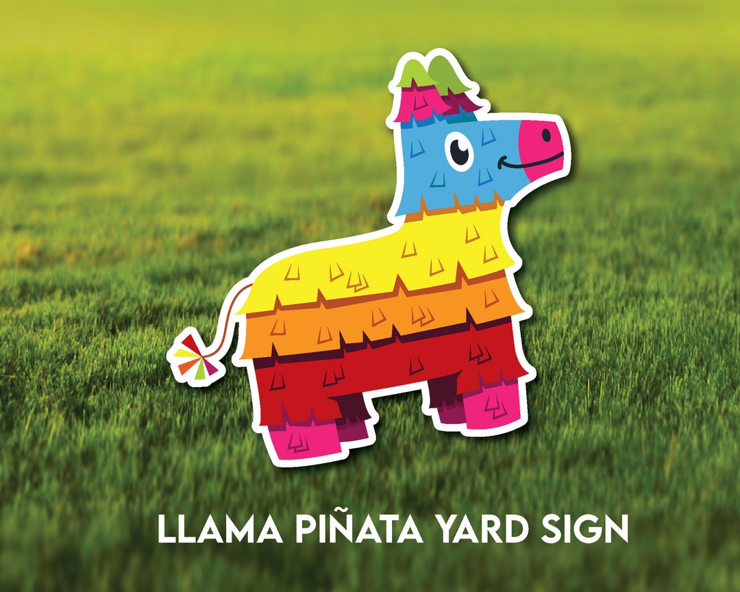 Llama Pinata, Colorful Yard Flair! Mexican Fiesta Themed Display | Taco ...