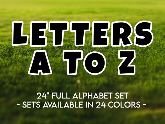 A Thru Z Alphabet 24 Full Alphabet Set 26 Yard - Etsy