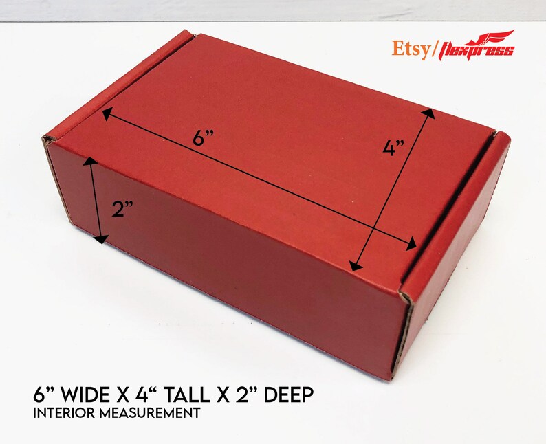 6W X 4L X 2H Small Mailing Box 2 Sided Print Shipping - Etsy