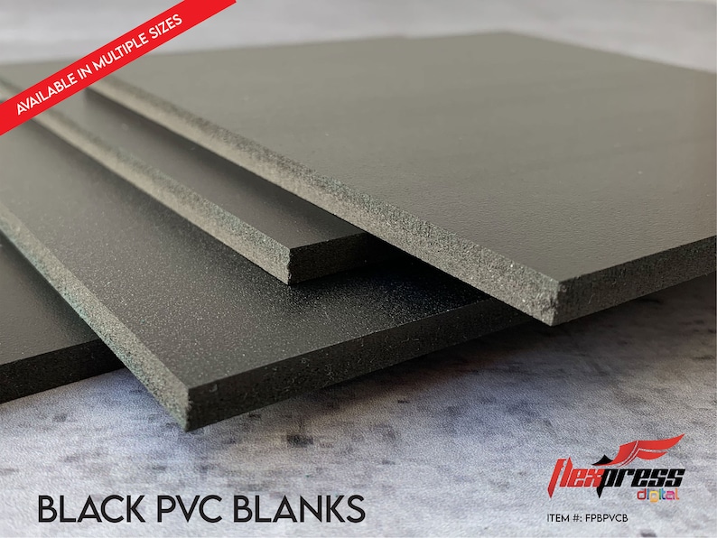 Blank Black 3MM PVC Four Pack - Etsy