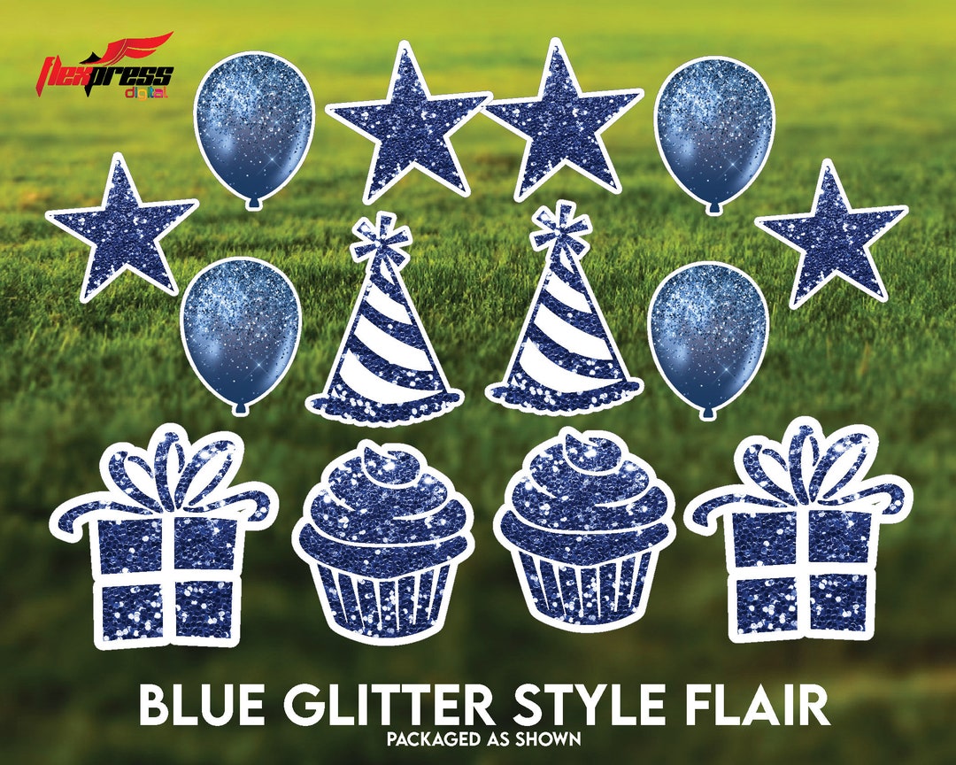 Birthday & Party Glitter Style Flair! Add Pizazz to Your Yard Display ...