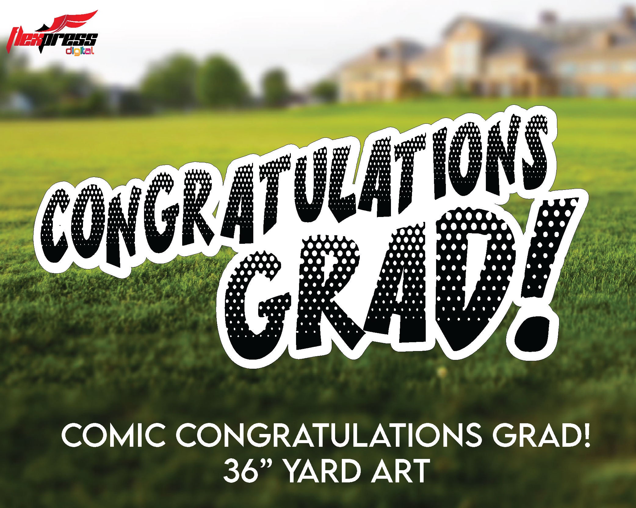 Comic Congratulations Grad Yard Sign with Comic Book Theme | Etsy
