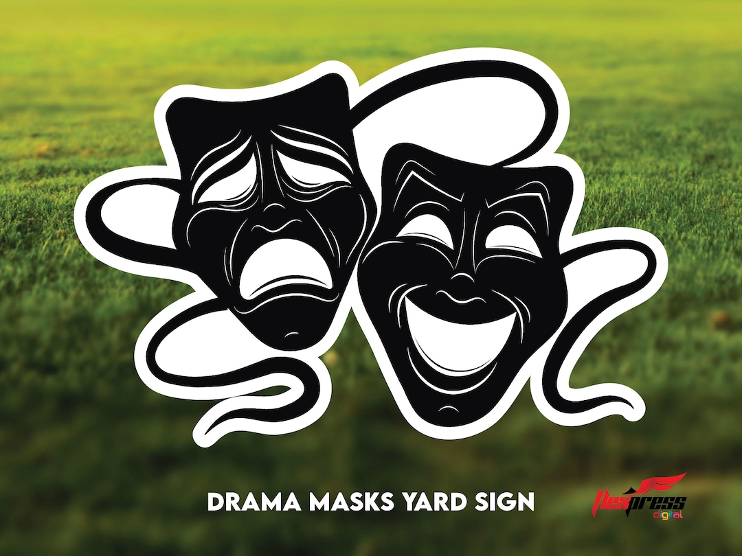 Drama Flair! School Drama Yard Sign | Theatre Themed Yard Art | School ...
